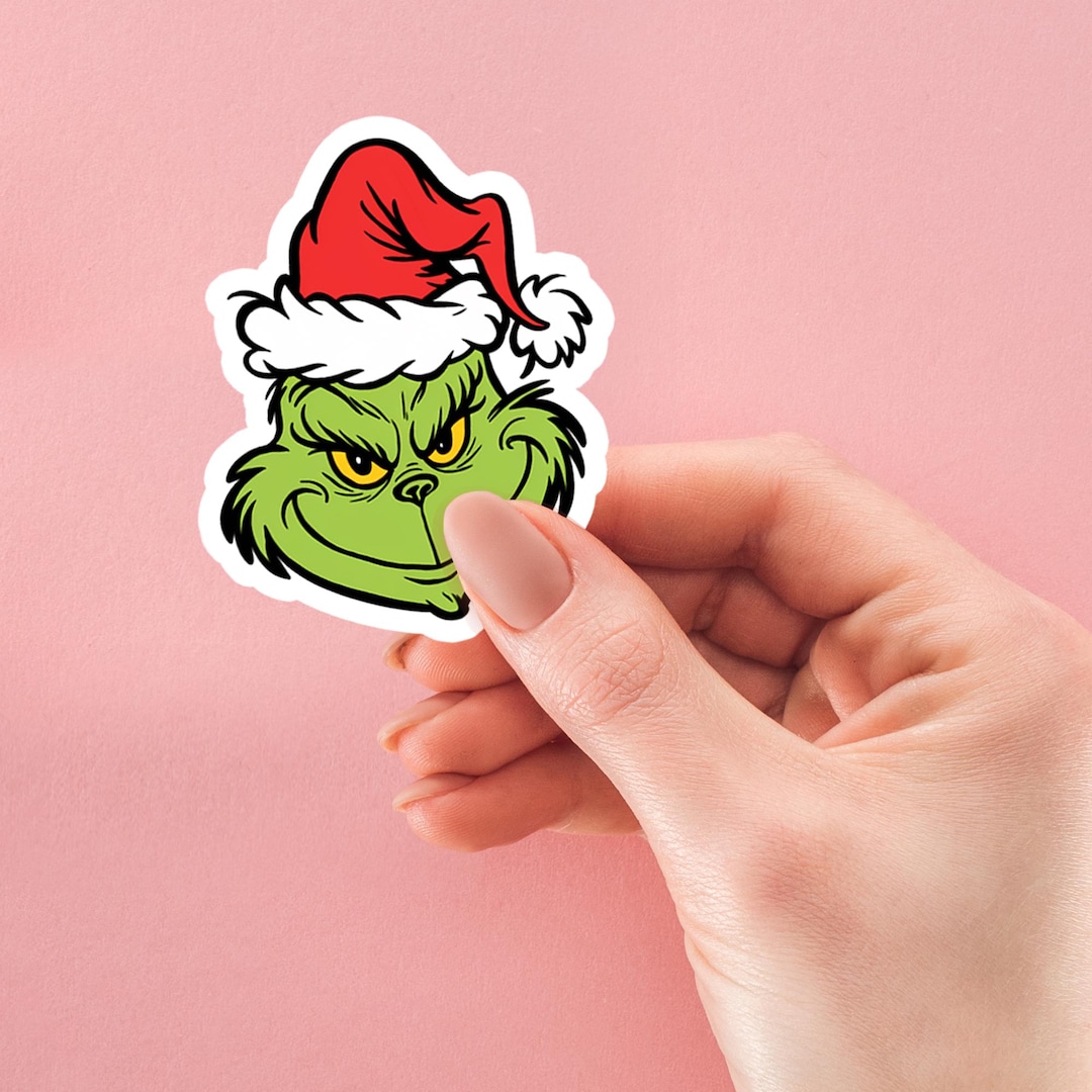 Grinch Sticker, Christmas Sticker, Holiday Stickers, Funny Grinch ...