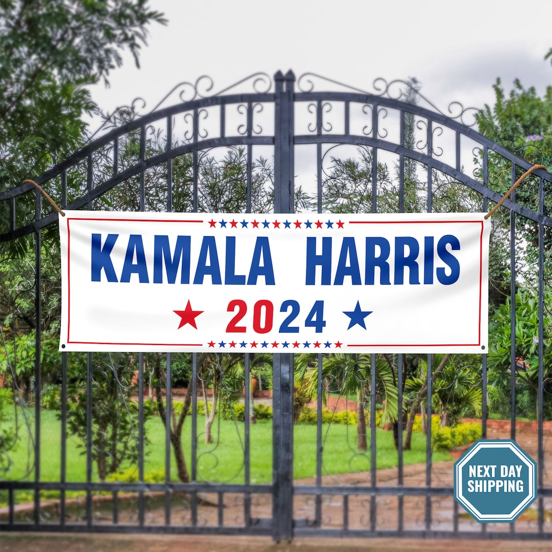 Kamala Harris Banner, Kamala Banner, Vinyl Banner, Political Banner ...