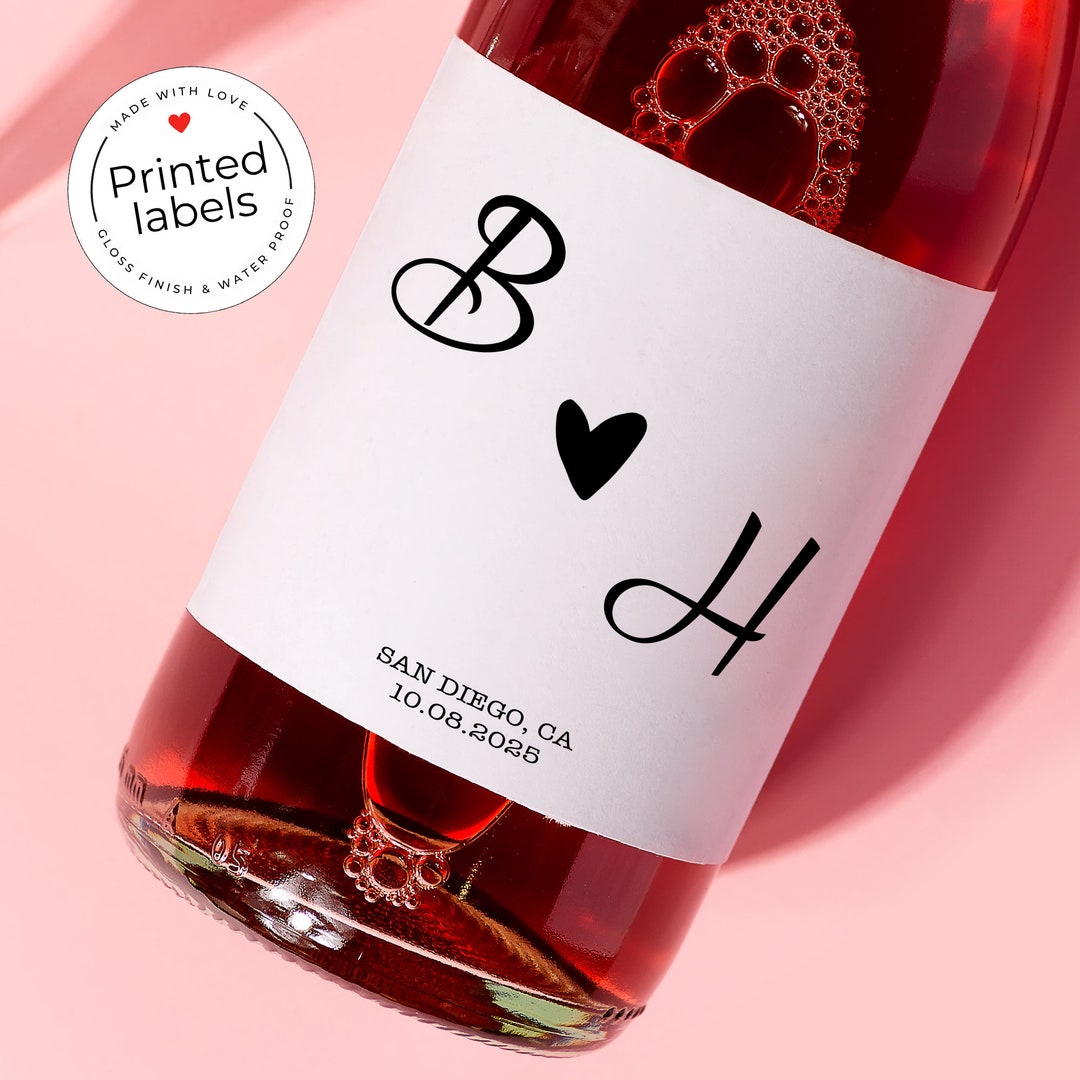 Personalized Wedding Wine Label, Gift for Couple, Wedding Party, Gift ...