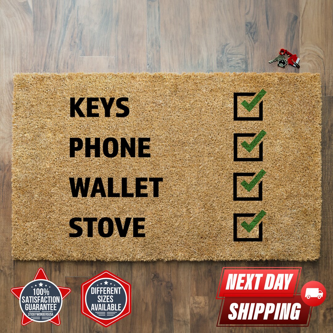 Check List Doormat, Front Door Mat, Outdoor Doormat, Welcome Doormat ...