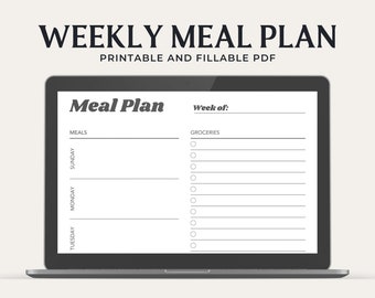 Daily Planner Printable and Fillable A4/A5/US Letter Instant Download ...