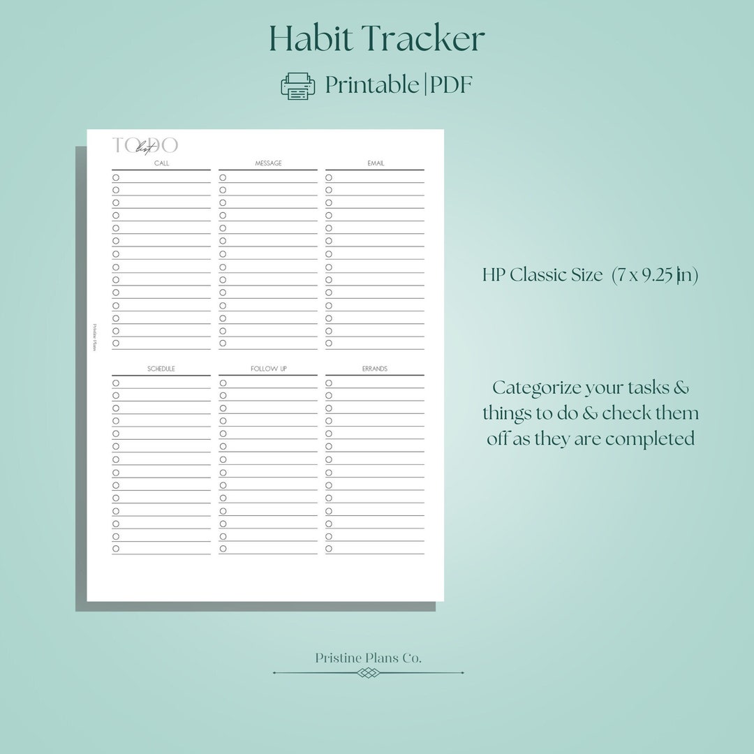 To Do List 02 Printable HP Classic Size - Etsy