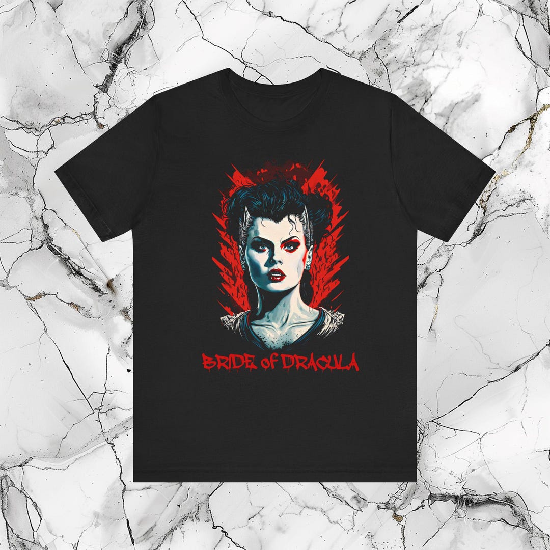 The Bride of Dracula, Unisex Jersey Short Sleeve Tee, Gifts for Horror ...