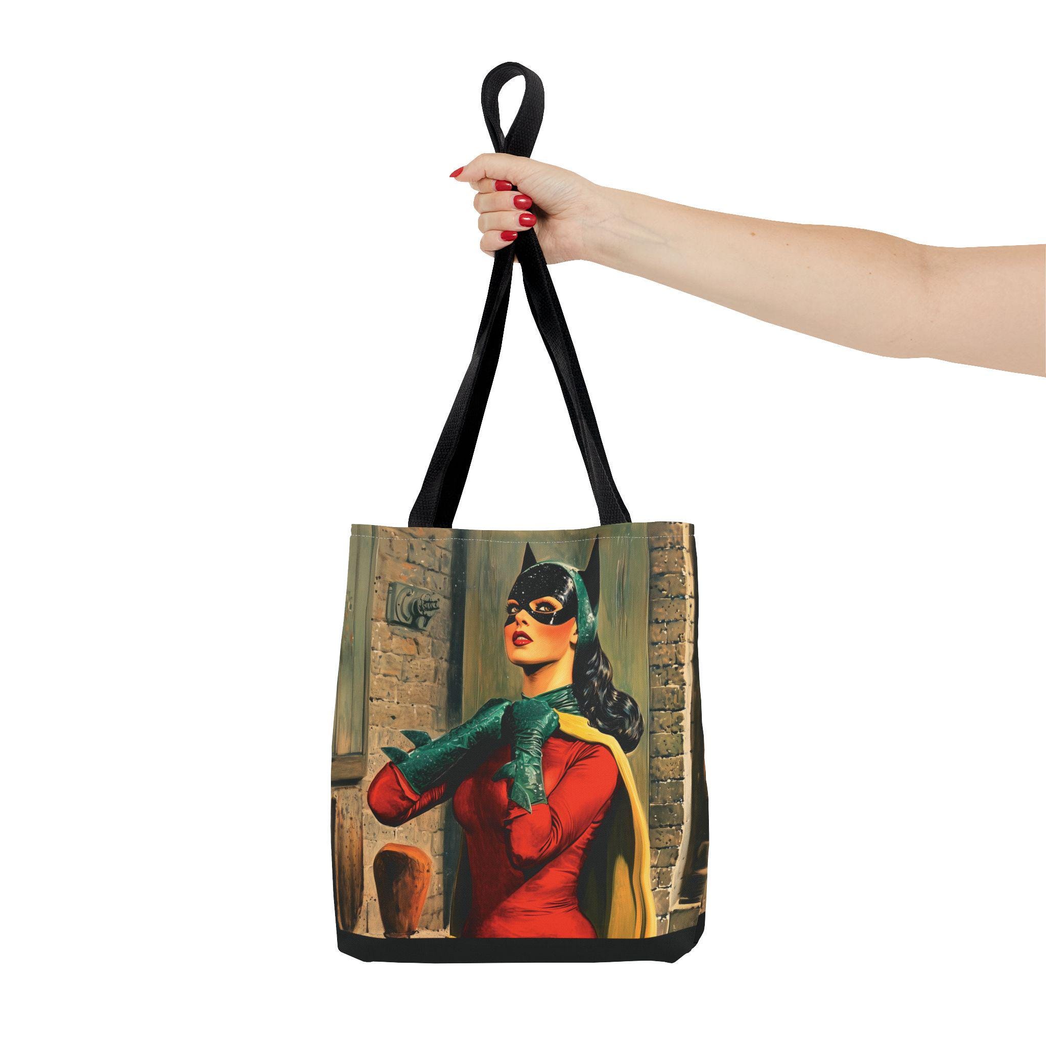 Retro Superheroine Tote Bag, Vintage Comicbook Hero Bag, Movie Serial ...