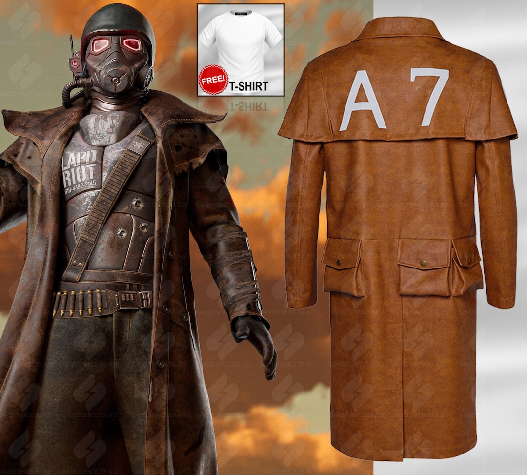A7 Vegas Trench Coat, Fallout NCR Ranger Duster Suede Leather Coat ...