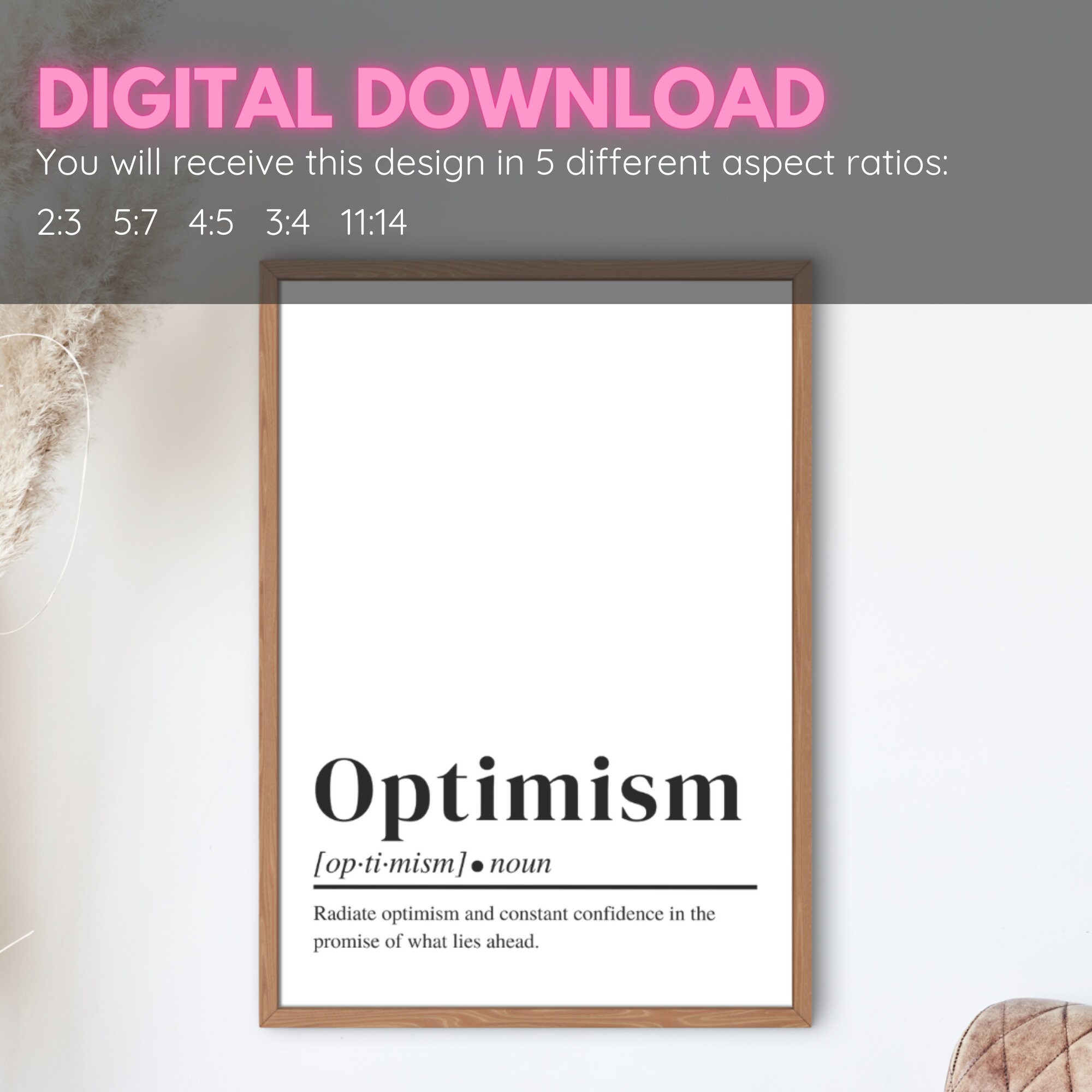Optimism Motivational and Inspirational Poster Optimism Dictionary ...