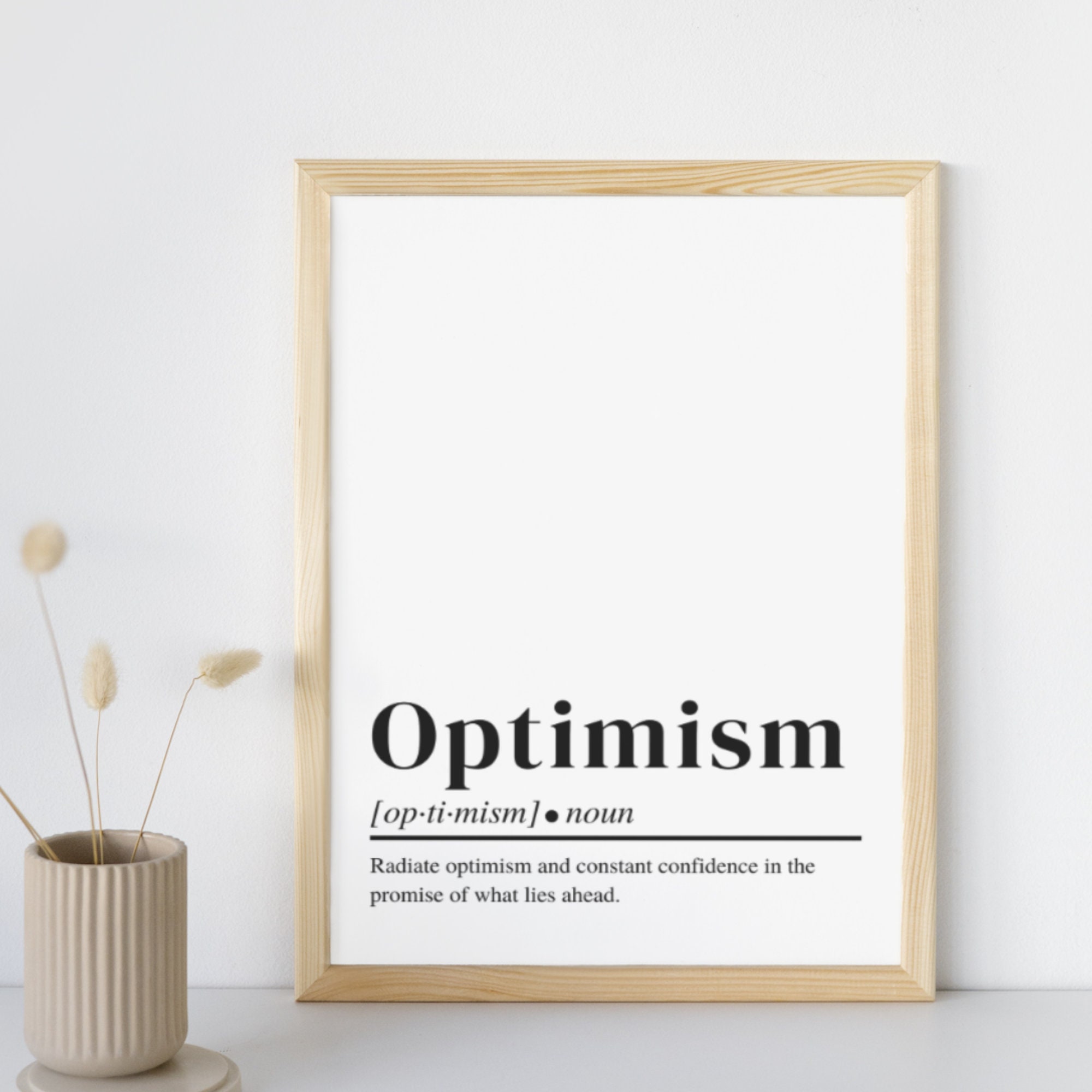 Optimism Motivational and Inspirational Poster Optimism Dictionary ...