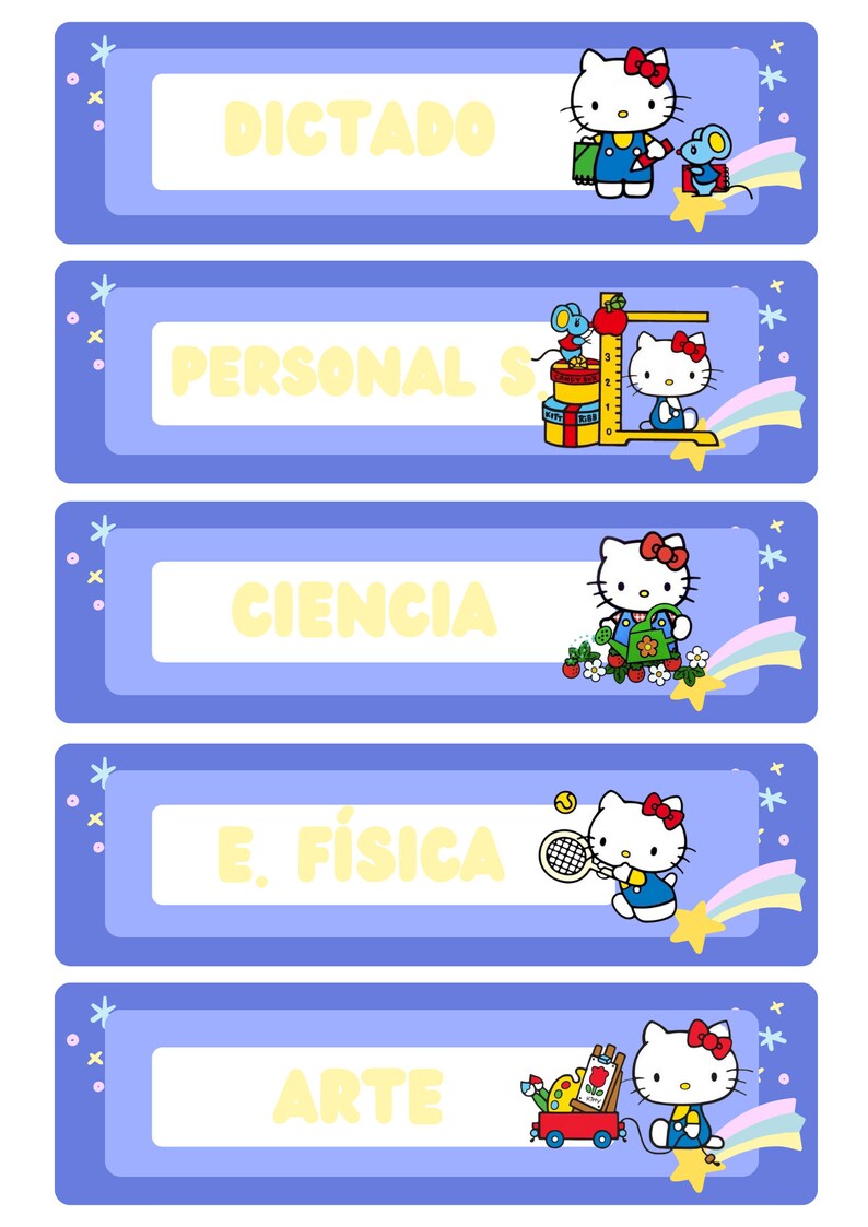 Kitt Editable Labels for Schoolchildren - Etsy