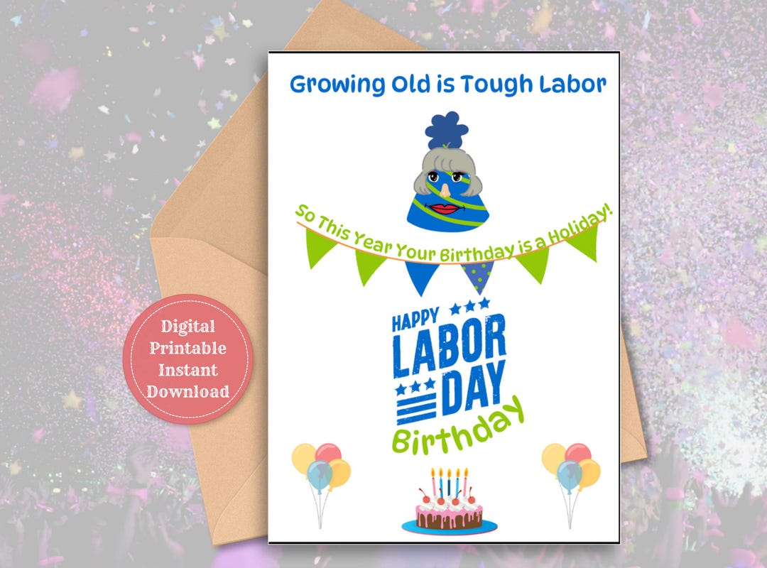 Unique Funny Birthday Card, Labor Day, Birthday for Wife, Daughter, Mom ...