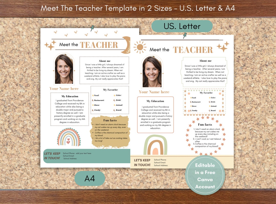 Editable Meet the Teacher | Teacher Template | | Back to School | New ...