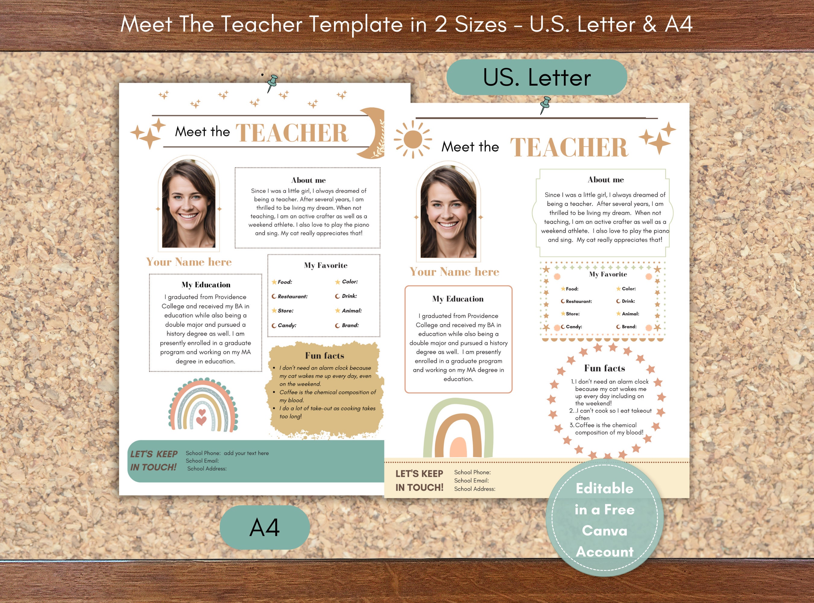Editable Meet the Teacher | Teacher Template | | Back to School | New ...