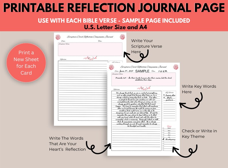 Bible Scripture Cards, Reflection Kit, Encouragement Verse, Bible Study ...