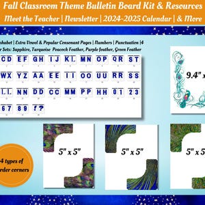 Printable Fall Classroom Decor Set With Peacock Theme - Perfect for ...