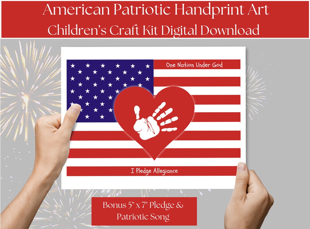 Handprint Art, American Flag, Preschool, Elementary Project, 4th of ...
