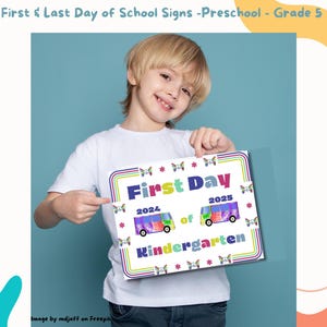 Groovy 70s First Day of School, Last Day of School Milestone Sign ...