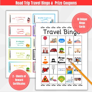Road Trip Bingo, Printable Bingo Cards, Scavenger Hunt Kids, Road Trip ...