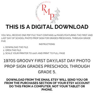 Groovy 70s First Day of School, Last Day of School Milestone Sign ...