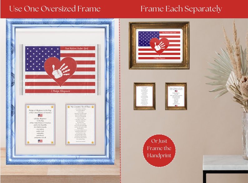 Handprint Art, Editable Canva, American Flag, Preschool, Elementary ...