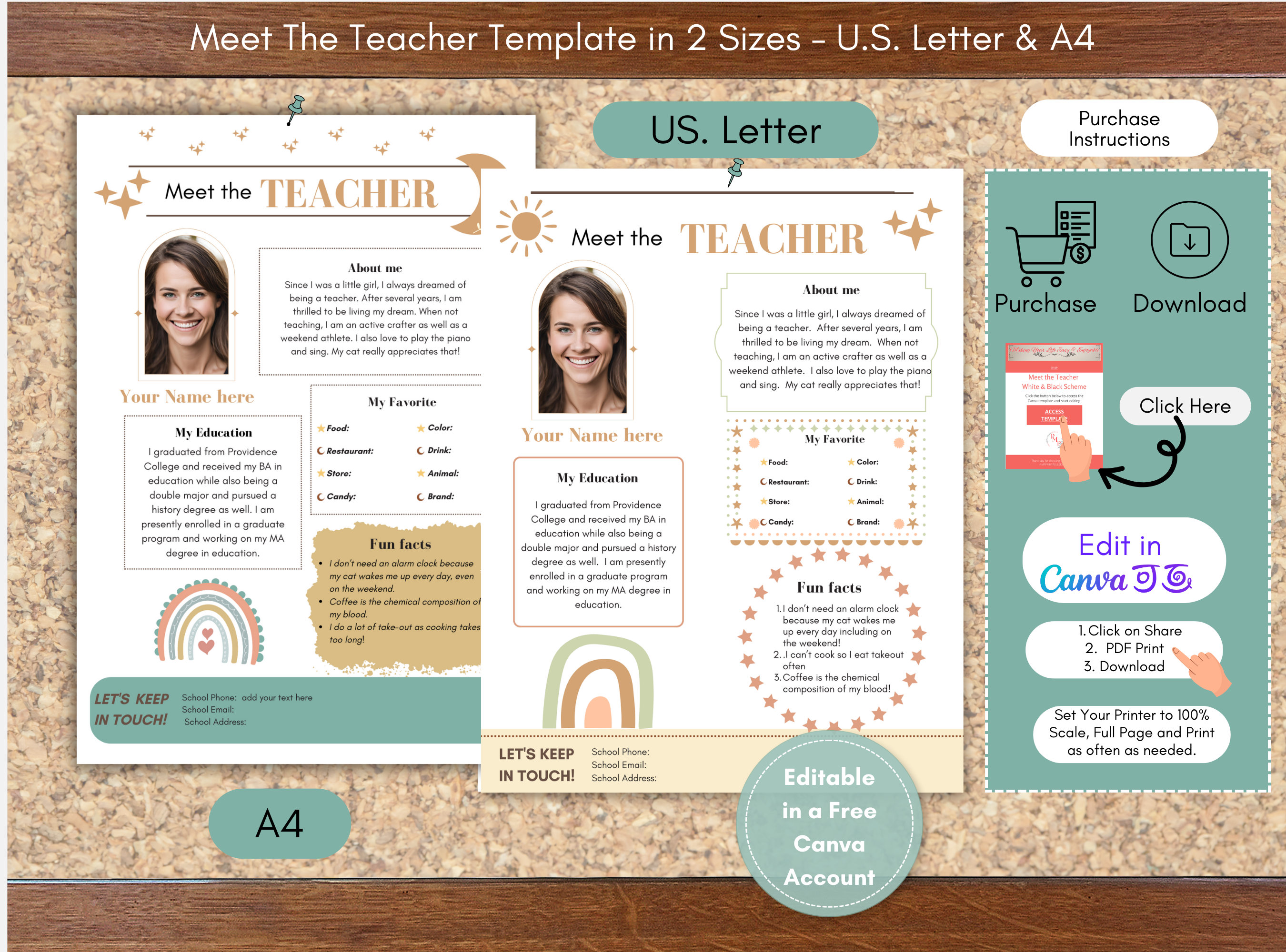 Editable Meet the Teacher | Teacher Template | | Back to School | New ...