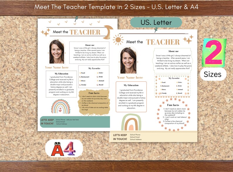 Editable Meet the Teacher | Teacher Template | | Back to School | New Teacher | Classroom ...