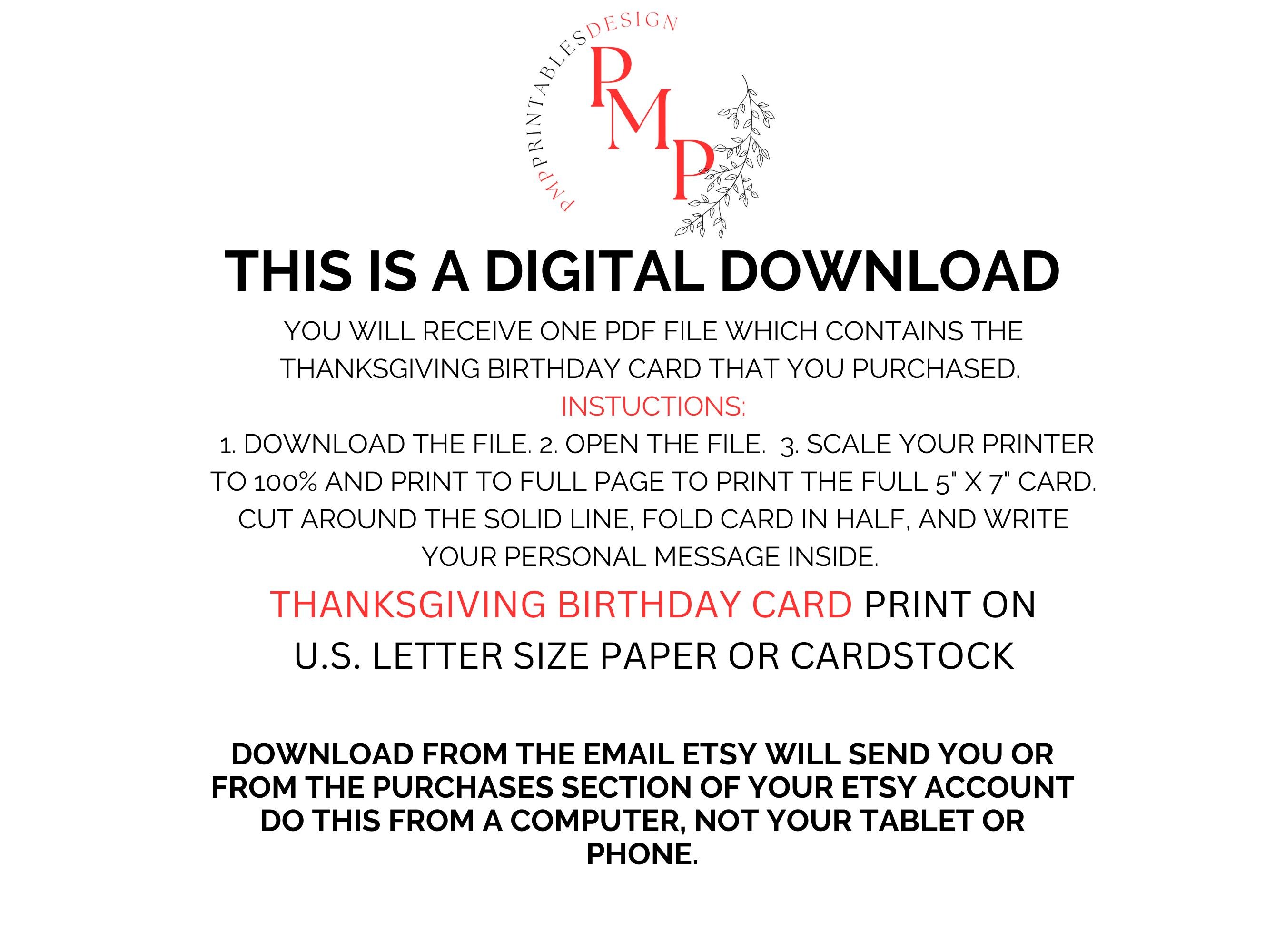 Thanksgiving Birthday Card, Special Thanksgiving Birthday, Holiday ...