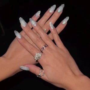 Customizable Ice Nails | Frost Nails | Winter Nails | Press on Nails - Etsy