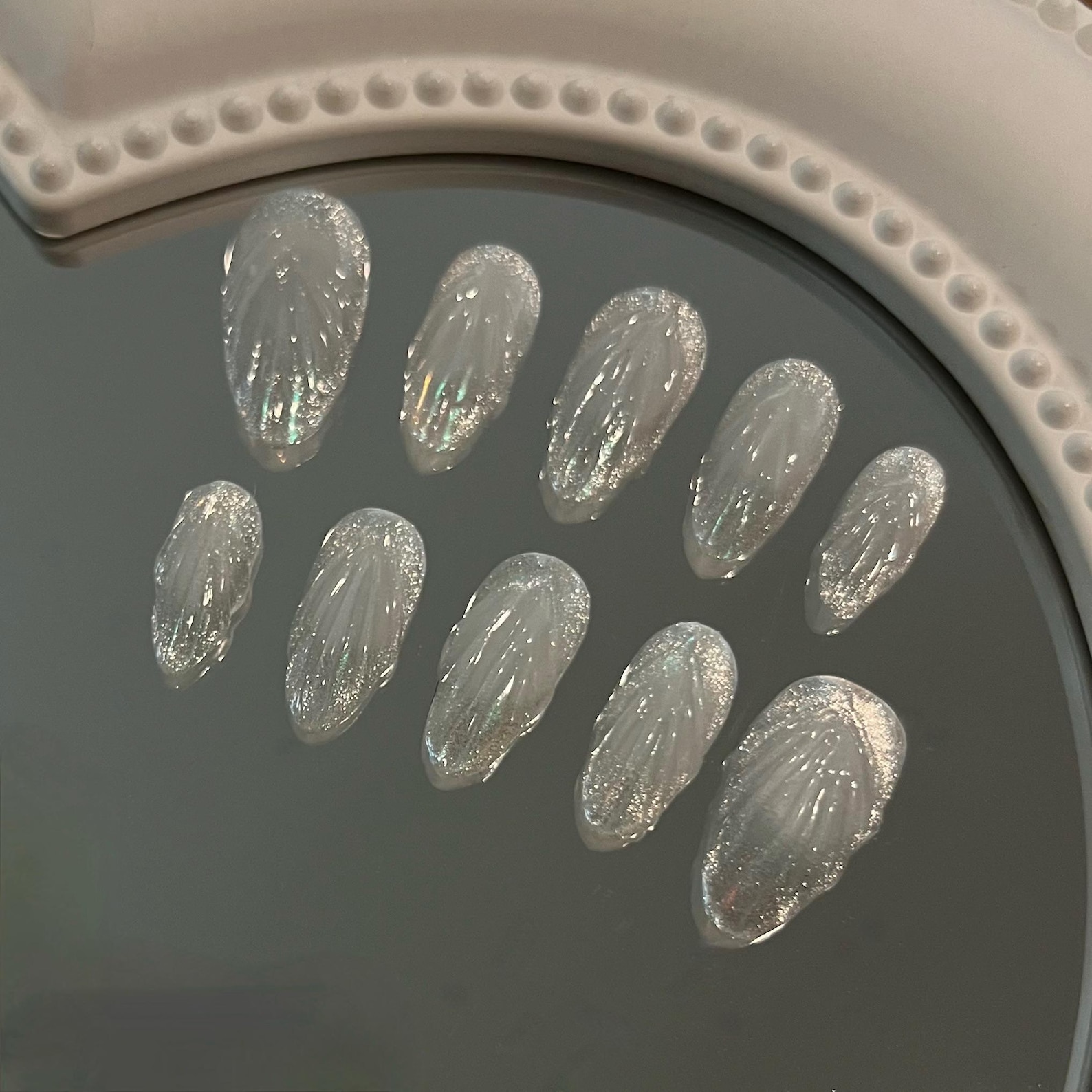 Customizable Ice Nails | Frost Nails | Winter Nails | Press on Nails - Etsy