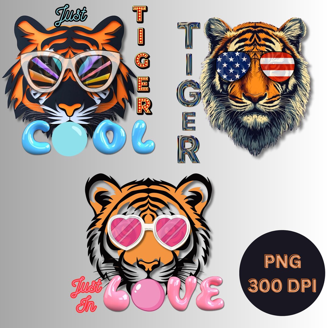 Tiger Blowing Bubble Png, Just Cool Tiger Png,just in Love Tiger Png ...