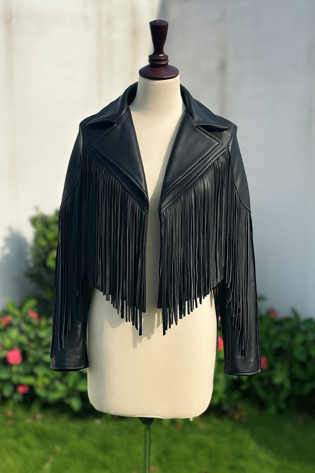Women's Black Genuine Lambskin Soft Leather Fringe Jacket, Western ...