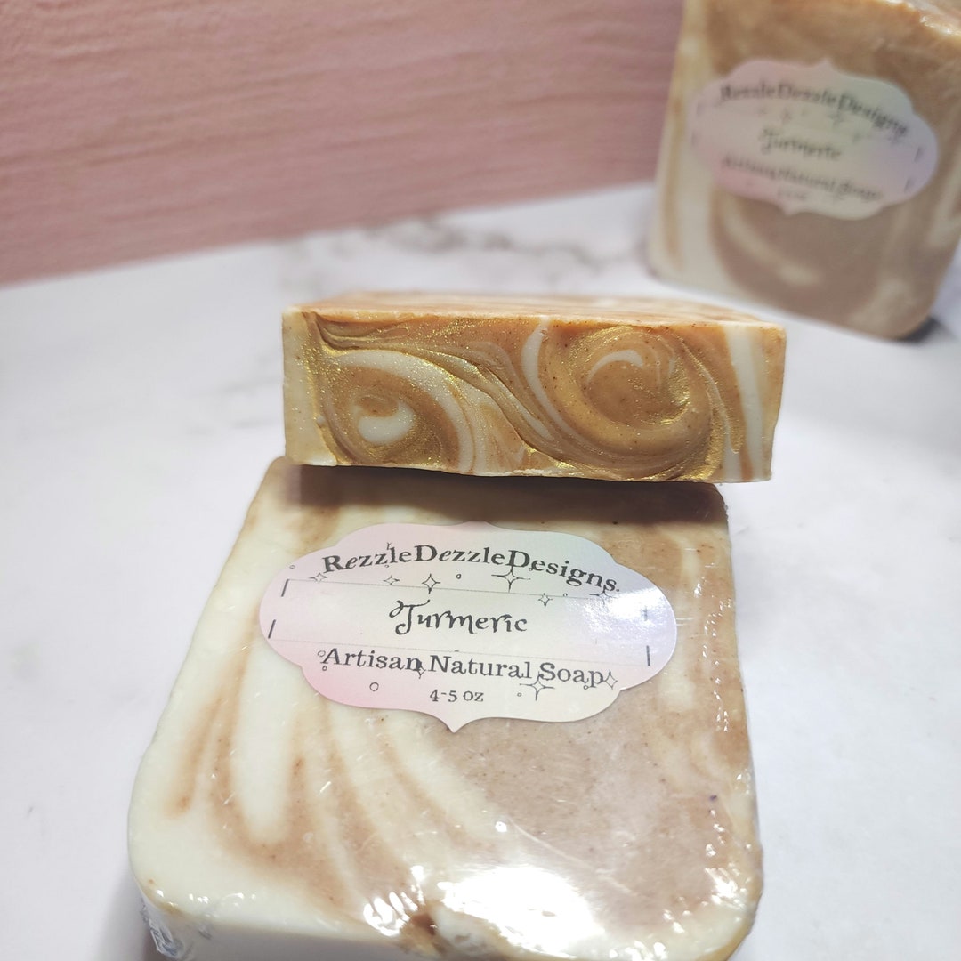 Turmeric Cold Process Soap - Scented With Frankincense, Sandalwood ...