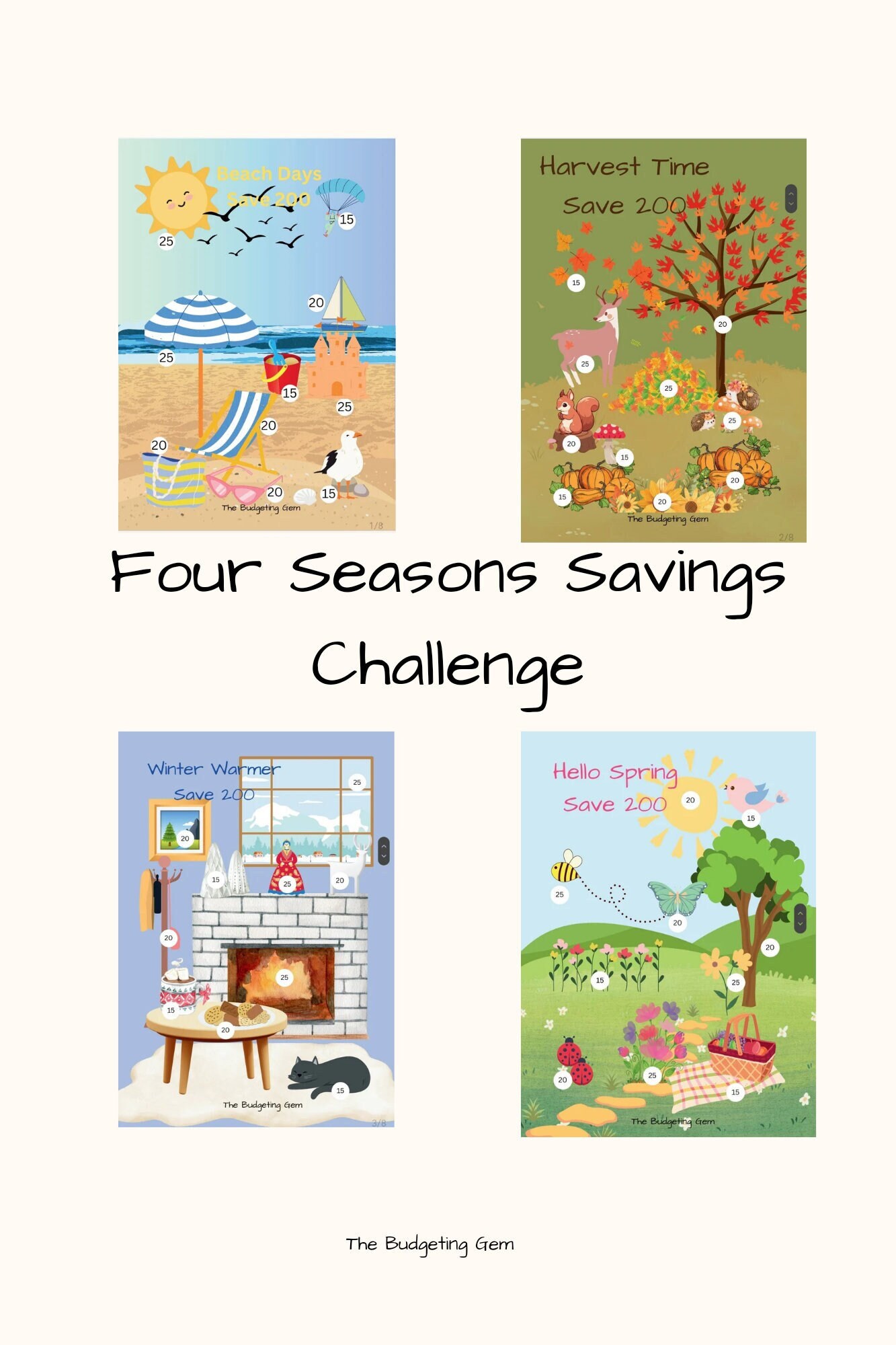 Four Seasons Savings Challenge Collection - Etsy