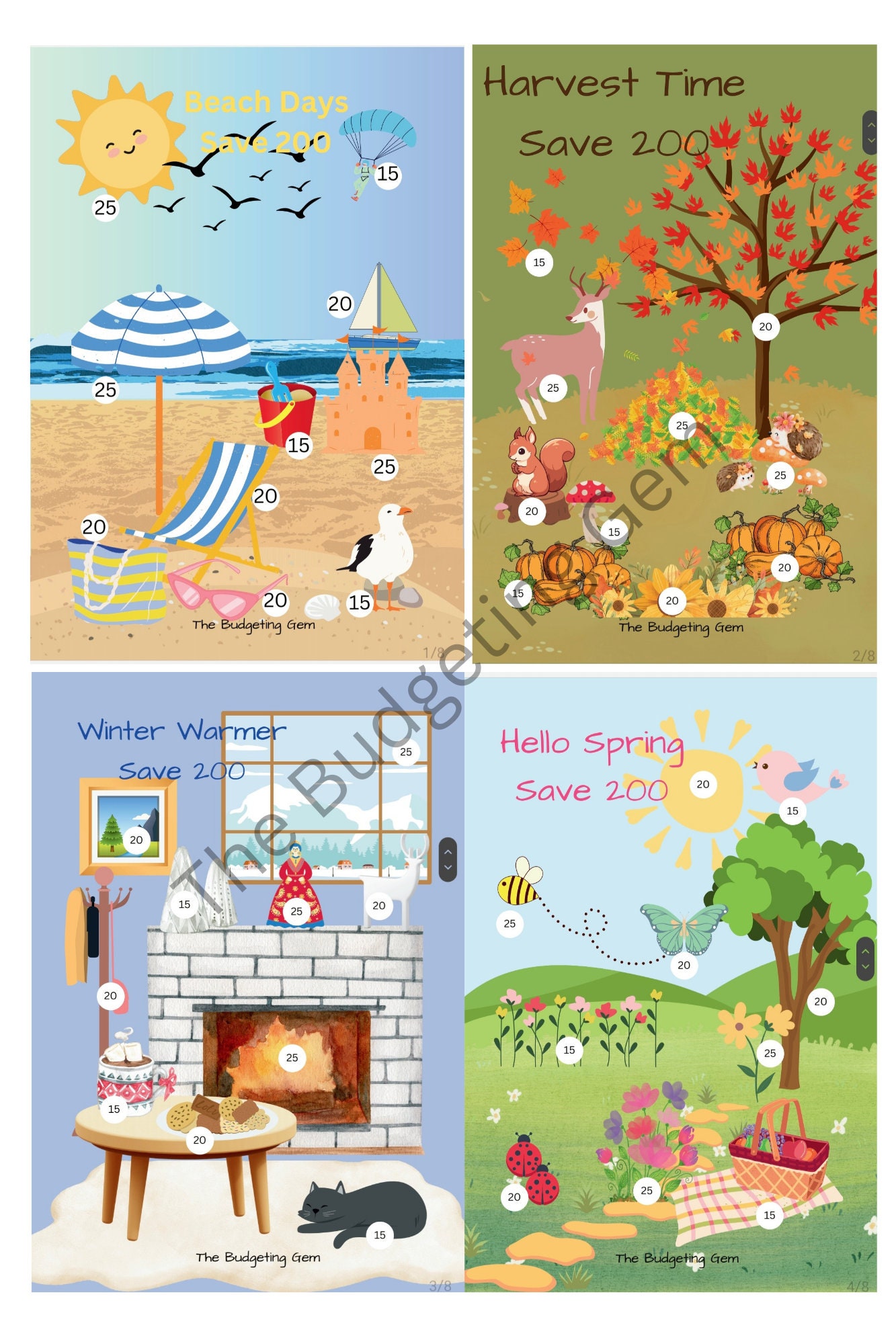 Four Seasons Savings Challenge Collection - Etsy