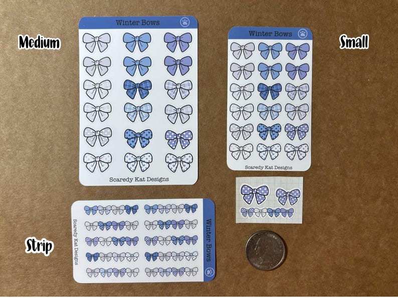 Coquette Bow Stickers: Winter, Valentine's, Christmas Planner Stickers ...