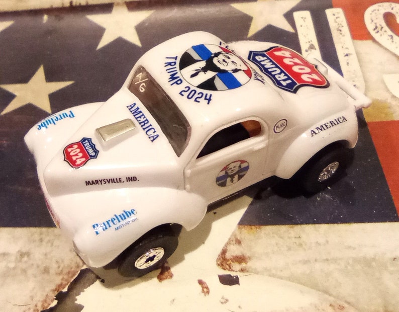 Donald Trump Custom Slot Car Willys Gasser New / Tjet / Ho Scale /auto ...