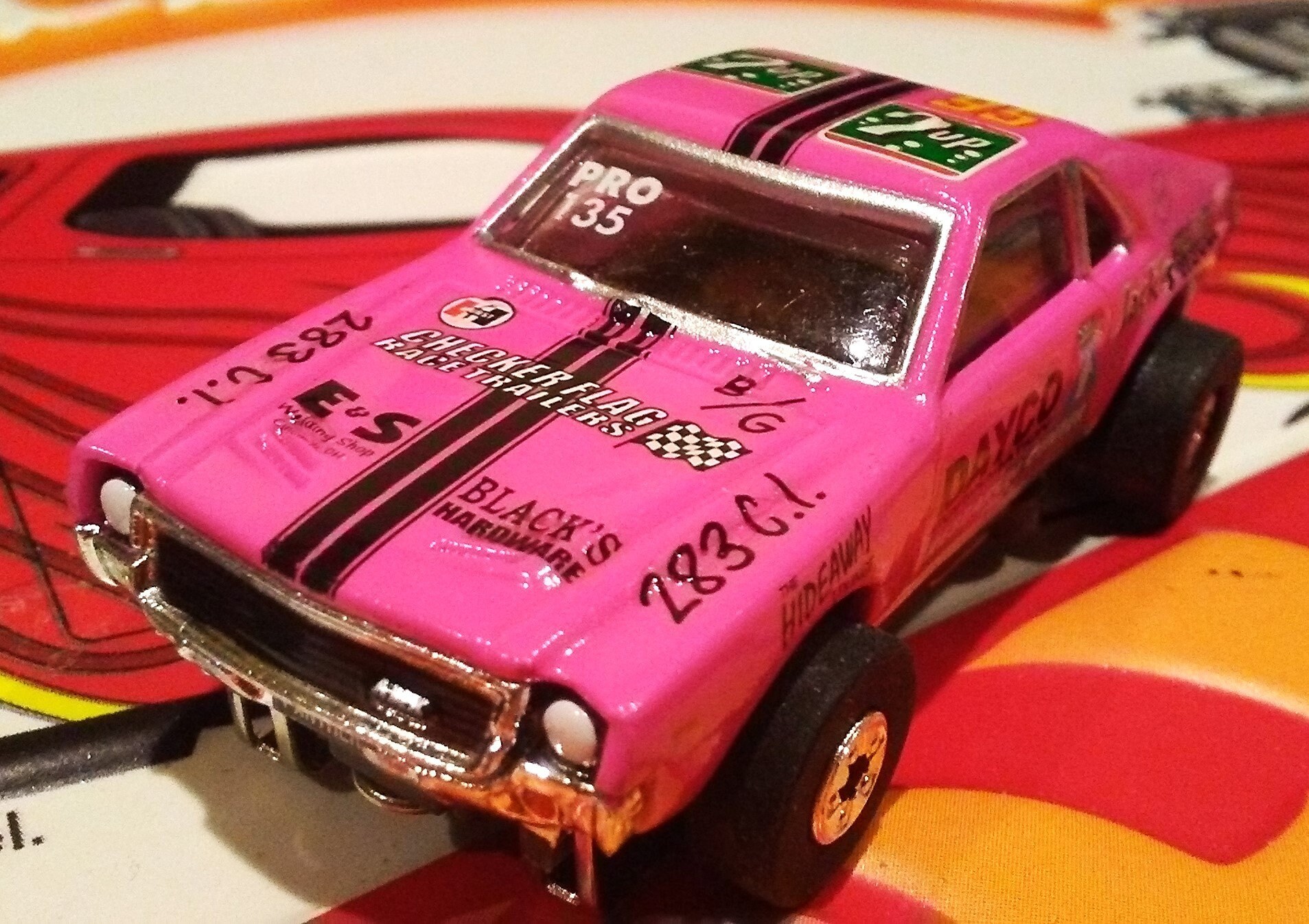 Custom Slot Car Amc/amx Javelin Pink / New / Tjet / Auto World / Ho ...
