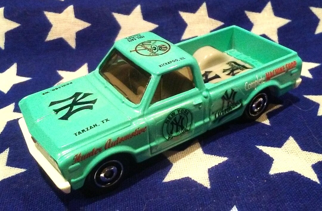 New York Yankees Custom Decaled Matchbox Chevy C10 Pickup Truck New / 1 ...