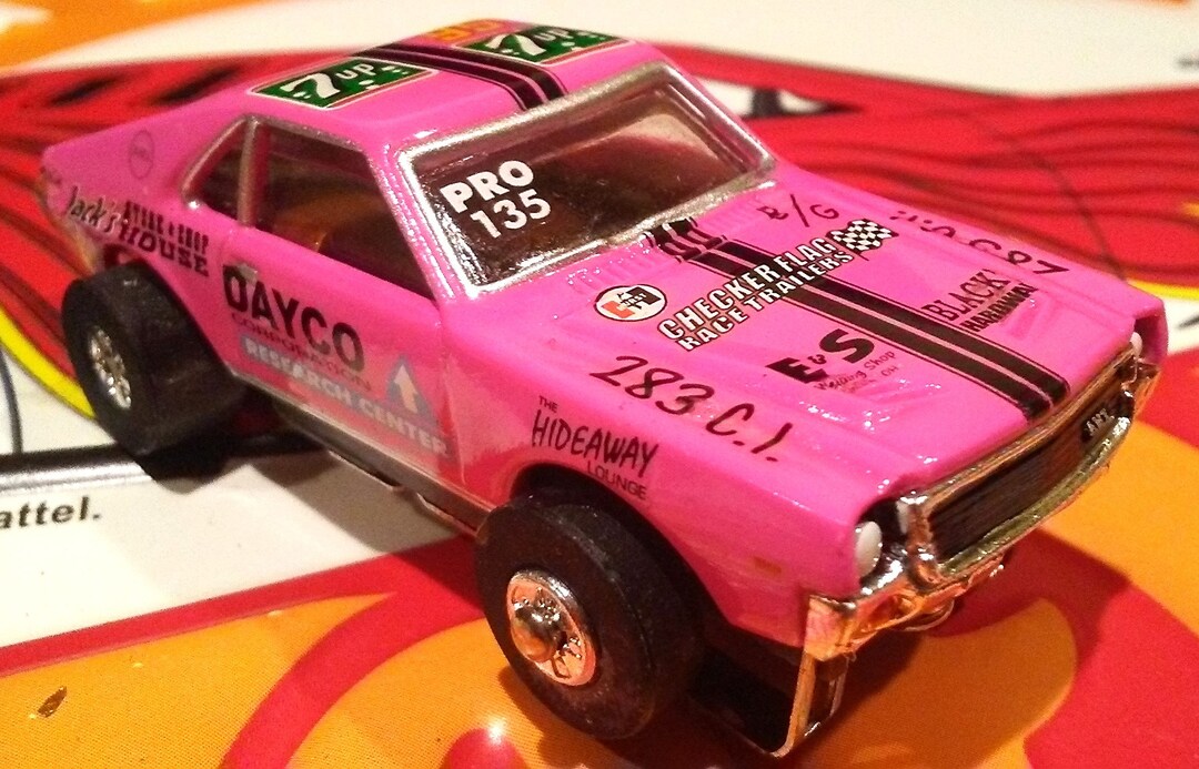 Custom Slot Car Amc/amx Javelin Pink / New / Tjet / Auto World / Ho ...