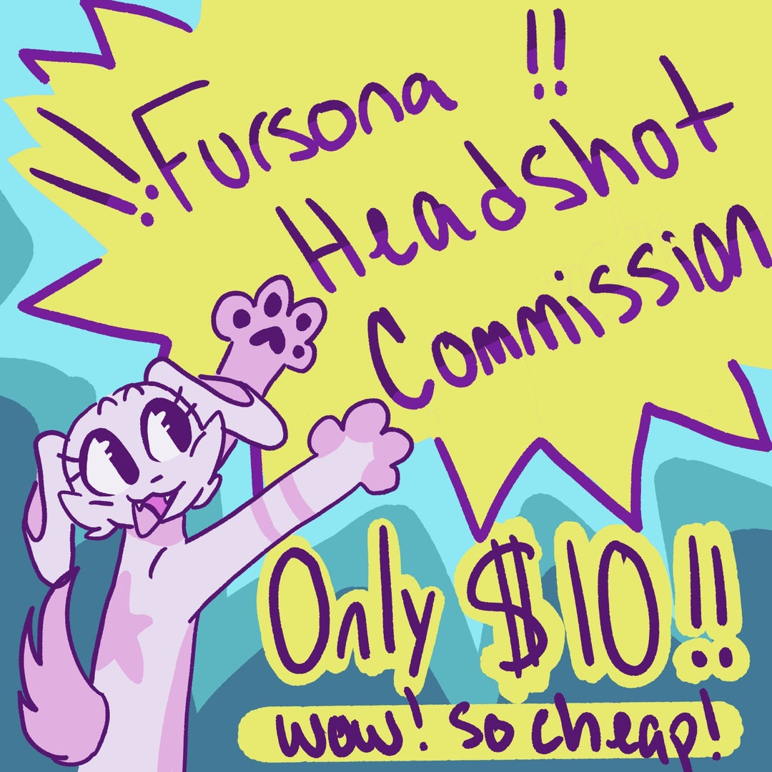 Custom Furry Fursona Commission Headshot or Shoulders up Drawing - Etsy