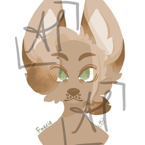 Custom Furry Fursona Commission Headshot or Shoulders up Drawing - Etsy