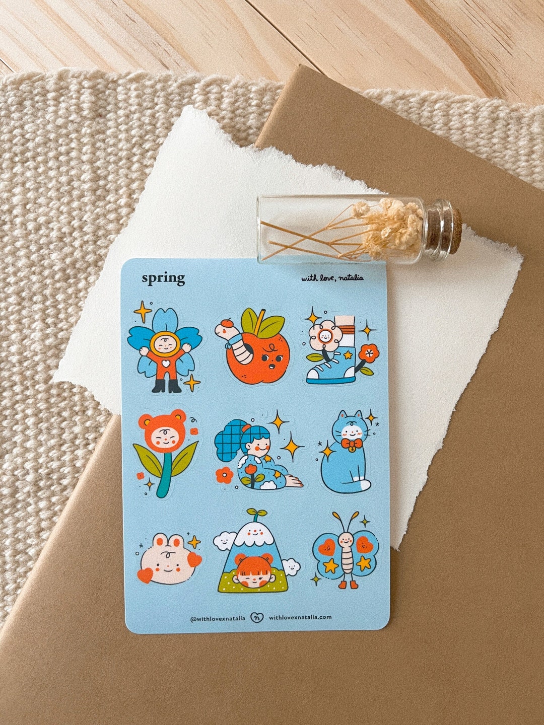 Spring — Sticker Sheet — Cute Kiss Cut Sticker Sheet — Cozy and Warm ...