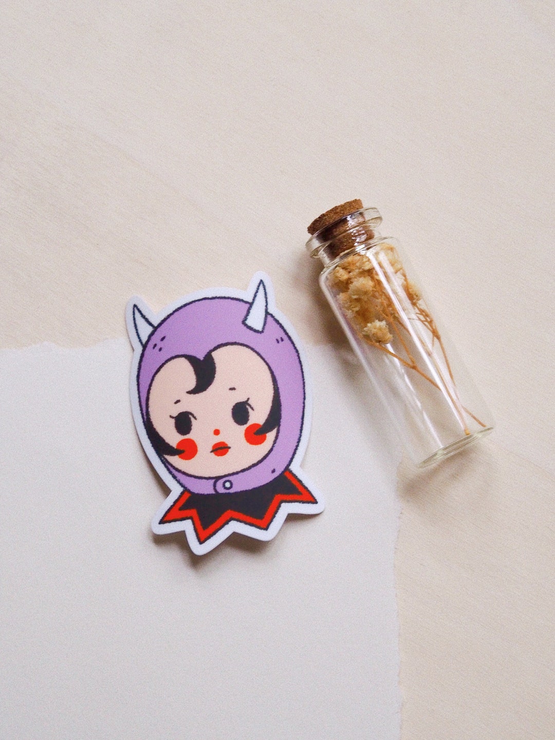 Devil Girl — Cute Die Cut Sticker Sheet — Planner and Journal Matte ...