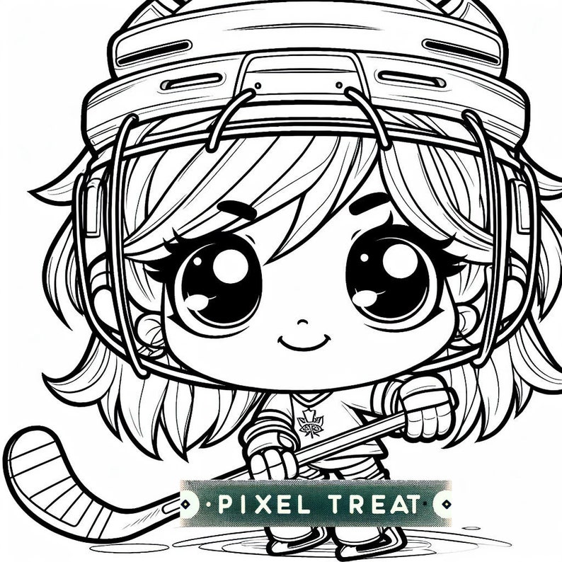 The Girls of the Ice : Coloring Book , Girls Hockey Coloring Book ...