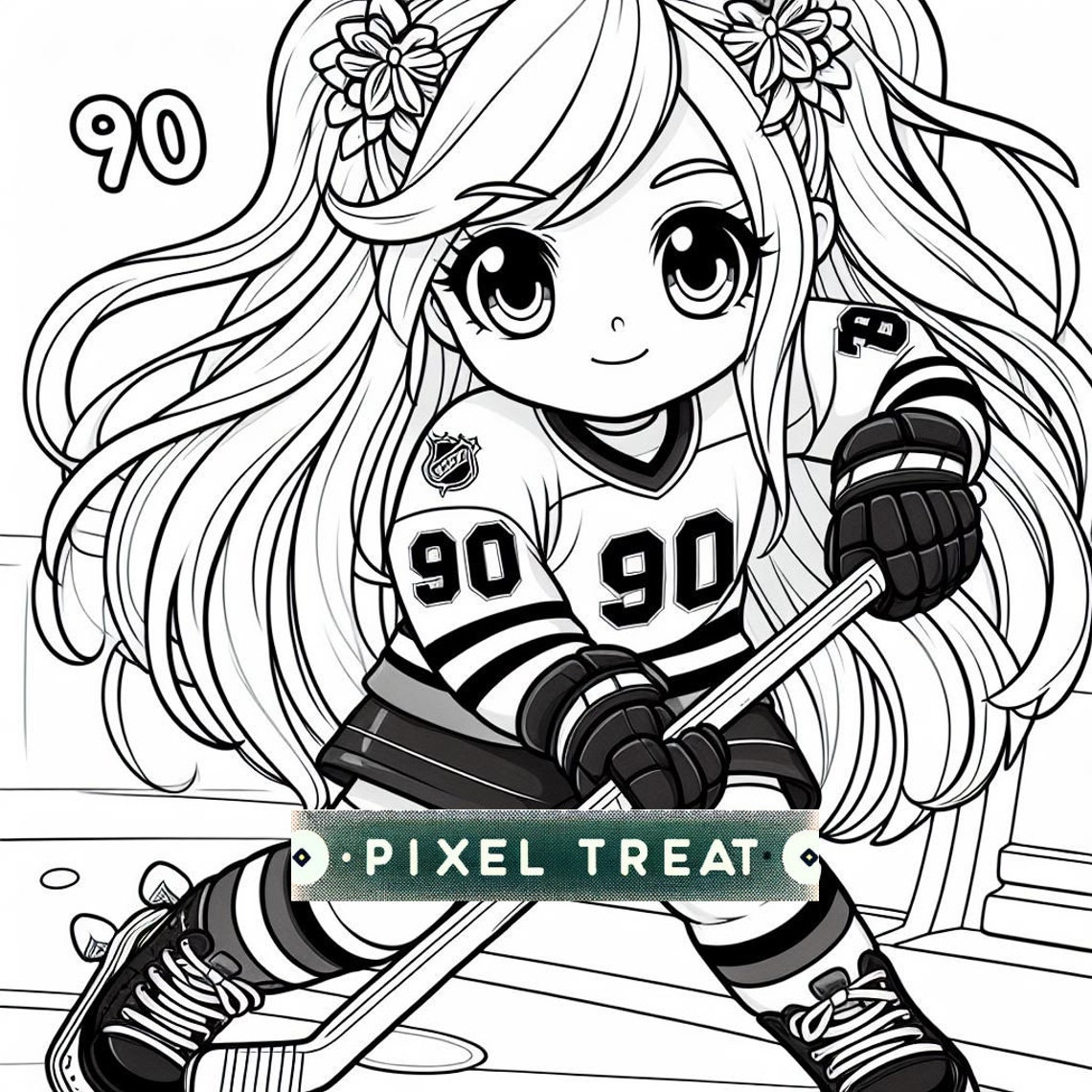 The Girls of the Ice : Coloring Book , Girls Hockey Coloring Book ...