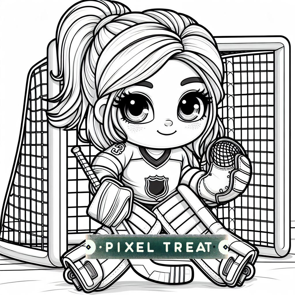 The Girls of the Ice : Coloring Book , Girls Hockey Coloring Book ...