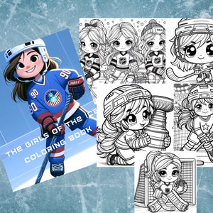 The Girls of the Ice : Coloring Book , Girls Hockey Coloring Book ...
