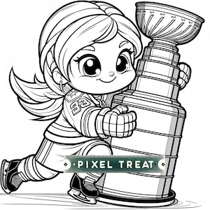 The Girls of the Ice : Coloring Book , Girls Hockey Coloring Book ...