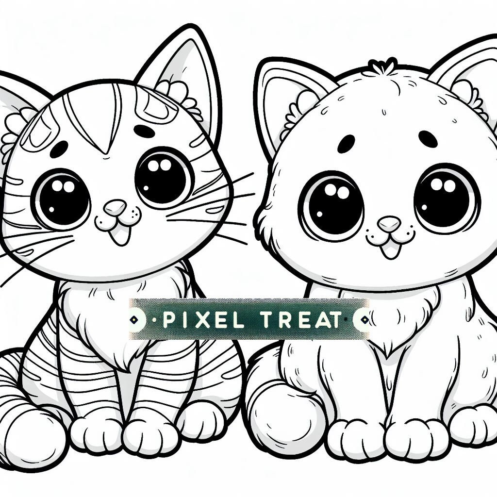 Cartoon Cat Adventures, Cat Coloring Book, Cute Cats, Printable Pdf ...