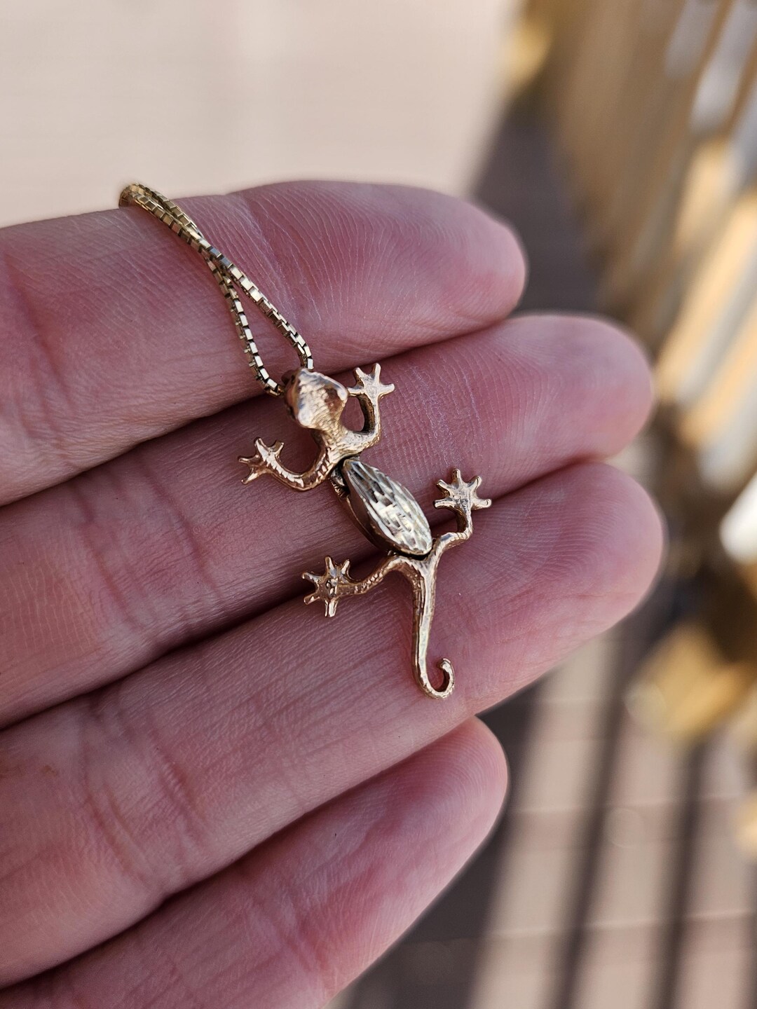 Vintage 14k Russian Gold Articulated Lizard Charm With Tsavorite Eyes ...