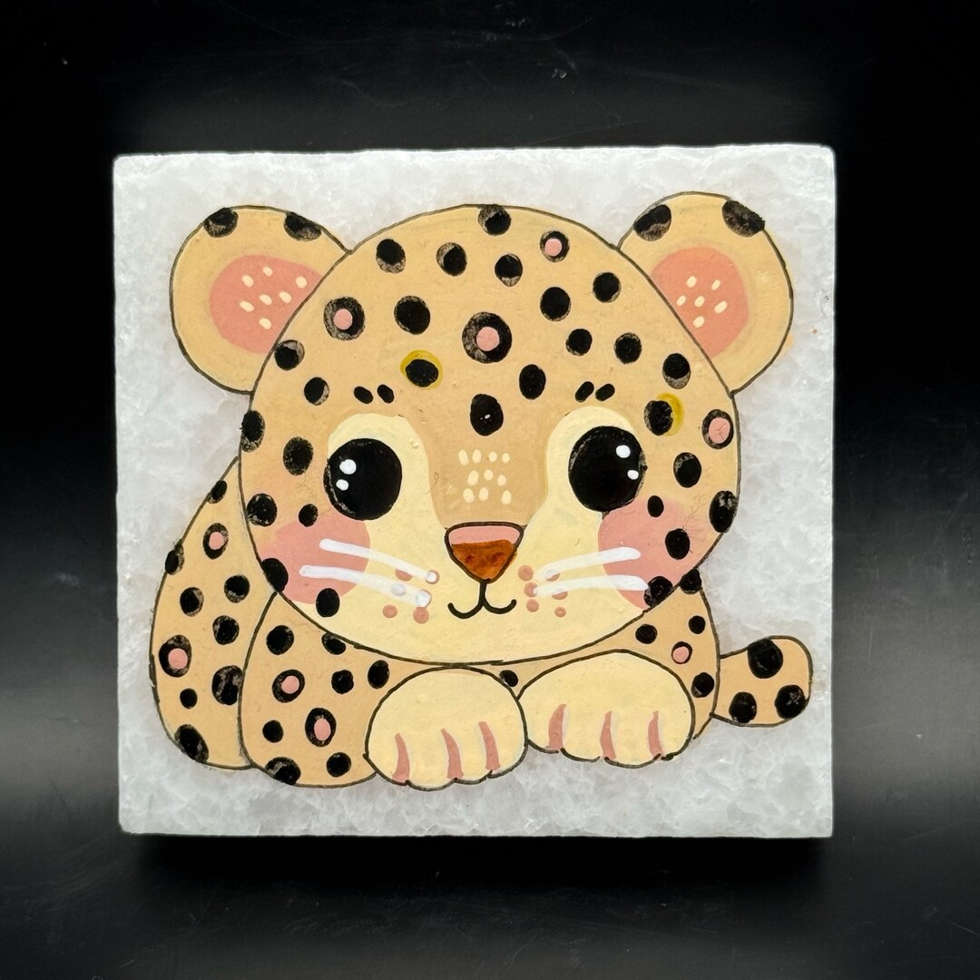 Cute Puma Painted on Stone - Rock Painting - Happy Stones - Handmade ...