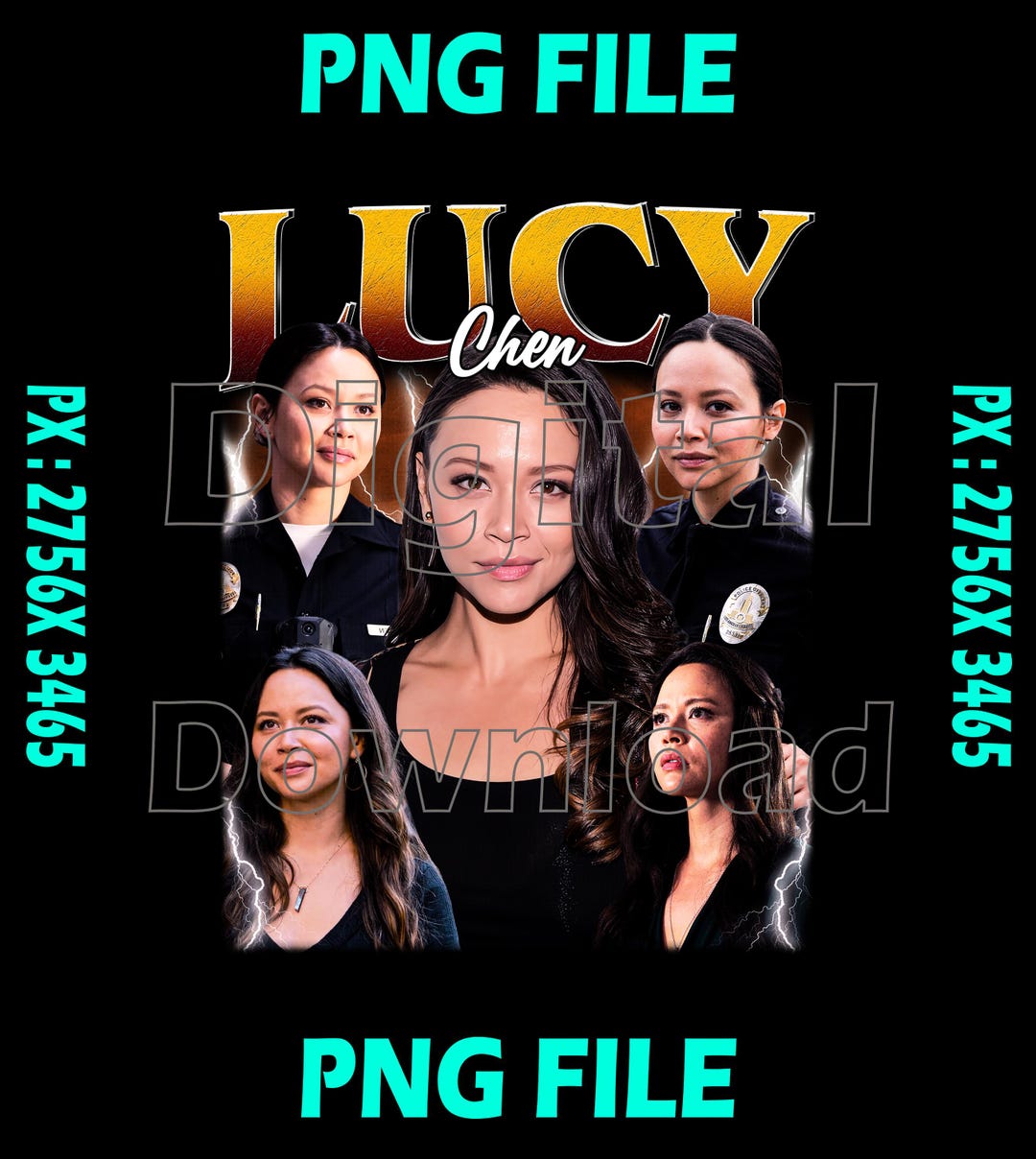 Lucy Chen Png, Tshirt Design, Ready to Print for DTG, Bootleg T Shirt ...